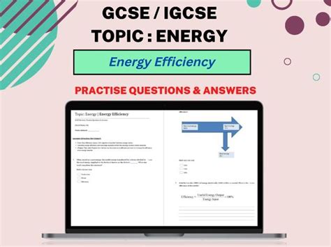 GCSE IGCSE Physics Energy Efficiency Self Assessment Questions