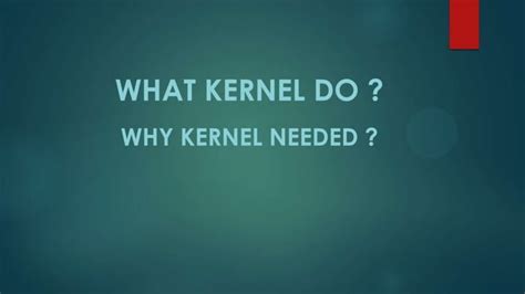 Operating System Kernal Pptx Operating Systems Computer Software