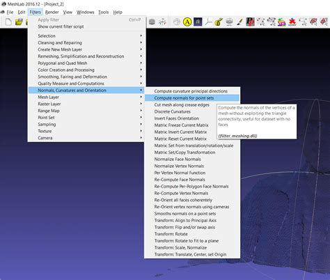 Capturing A 3d Point Cloud With Intel Realsense And Converting To A Mesh With Meshlab