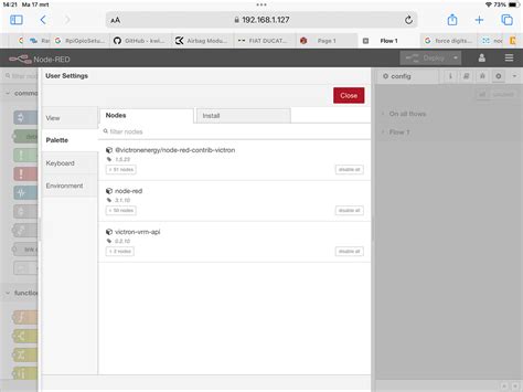 Update Node Red And Node Red Contrib Victron On Raspberry Pi Node Red