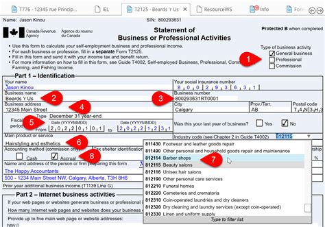 Business And Professional Income T2125 Taxcycle