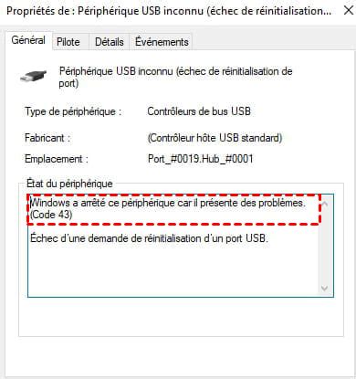 2025 Comment réparer le code erreur 43 USB une fois pour toutes