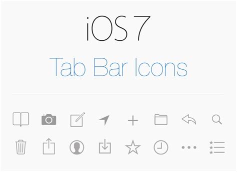 Download Free New Ios 7 Style Tab Bar Icons Free App Icons