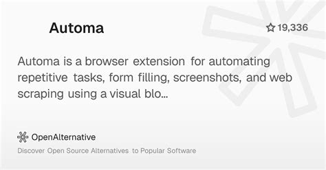 Automa Open Source Alternative To N8n Make And Zapier Openalternative