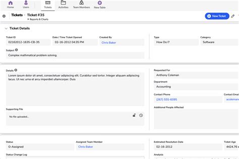 IT Ticket Help Desk Starter App Quickbase