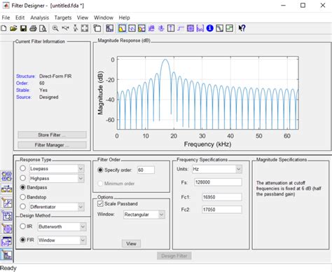Solved I Am Having An Fir Bandpass Filter By Using Filter