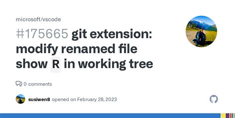 Git Extension Modify Renamed File Show `r` In Working Tree · Issue 175665 · Microsoftvscode