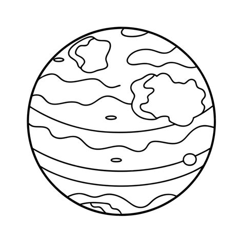 Premium Vector A Black And White Drawing Of A Planet With The Planets