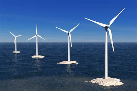 대체 에너지 컨셉입니다 풍차 오션 3d 렌더링 0명에 대한 스톡 사진 및 기타 이미지 0명 경외감 기업 재무와 산업 Istock