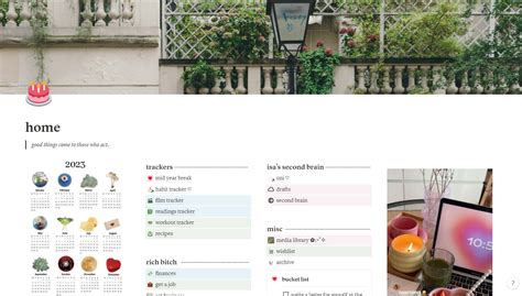 Notion Home Page Idea Notions Boredom Cure Templates