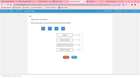 Solved 10 Drag Each Tile To The Correct Box Match The Given Symbol Or Molecular Formula To The