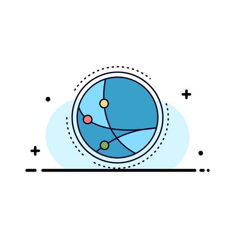 Worldwide Communication Connection Internet Network Flat Color Icon Vector 18029063 Vector Art