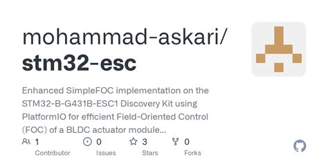 Github Mohammad Askaristm32 Esc Enhanced Simplefoc Implementation On The Stm32 B G431b Esc1
