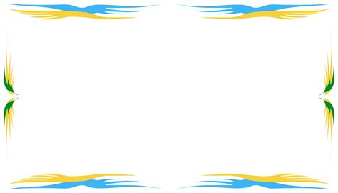 Abstract Background With Texture Frame Border With Green Blue Yellow Wing Patterns 20764974