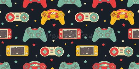 Gaming Controller Pattern Stock Illustrations 2437 Gaming Controller