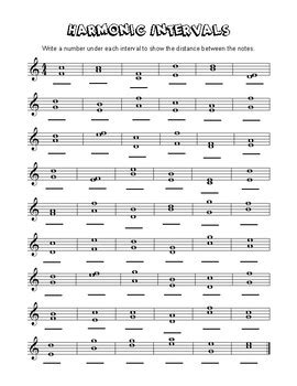 Harmonic Intervals By Lynne Davis Music Teachers Pay Teachers