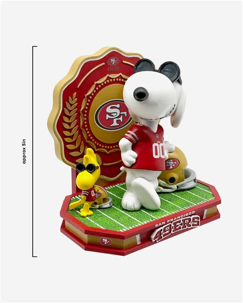San Francisco 49ers Snoopy And Woodstock Joe Cool Peanuts Dual Bobblehea Foco