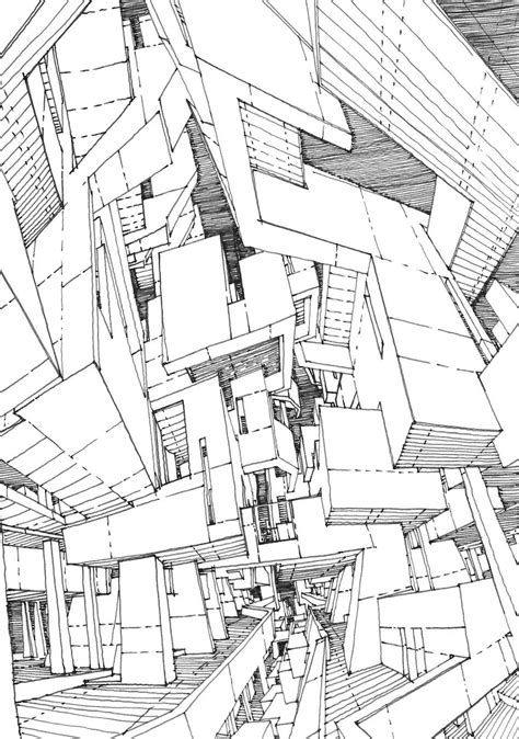 俯视角度的建筑绘画 俯视建筑简笔画 仰视图怎么画高楼 大山谷图库