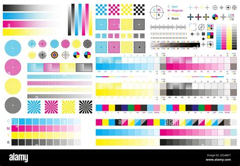 Printing Cmyk Marks Offset Print Calibration Marks Gradient Color Tone Color Bars And