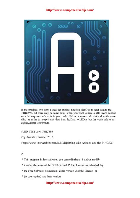 Multiplexing With Arduino And The 74hc595 Pdf