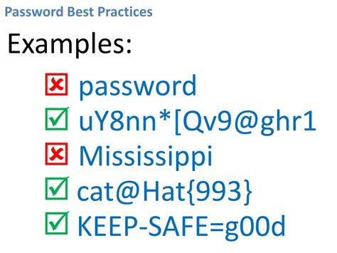 PPT Password Best Practices PowerPoint Presentation Free Download ID 5768002
