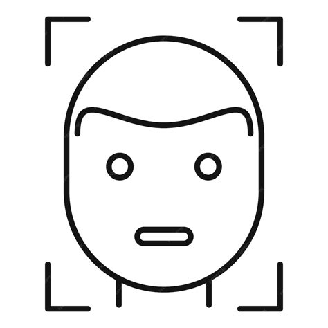 Premium Vector Face Detection Icon Outline Face Detection Vector Icon For Web Design Isolated