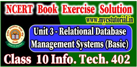 Chapter 11 Queries In Base It Code 402 Book Solution Class 10 Mycstutorial The Path To