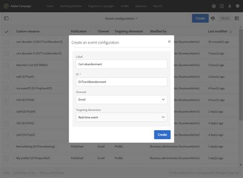 Configuring A Transactional Event Adobe Campaign