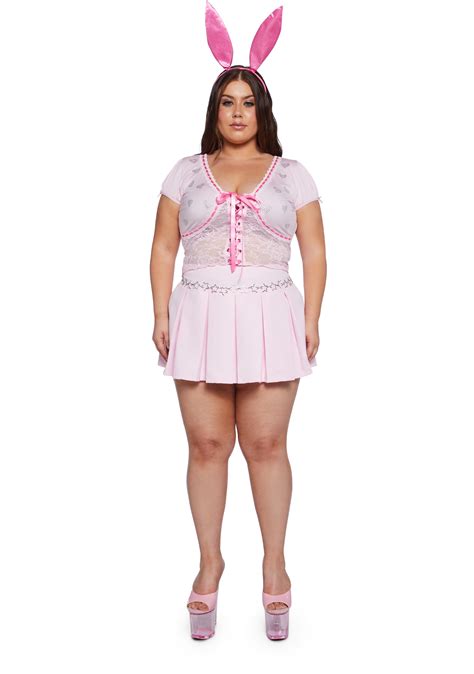 Plus Size Sexy Womens Halloween Costume Sexy House Bunny Anna Faris