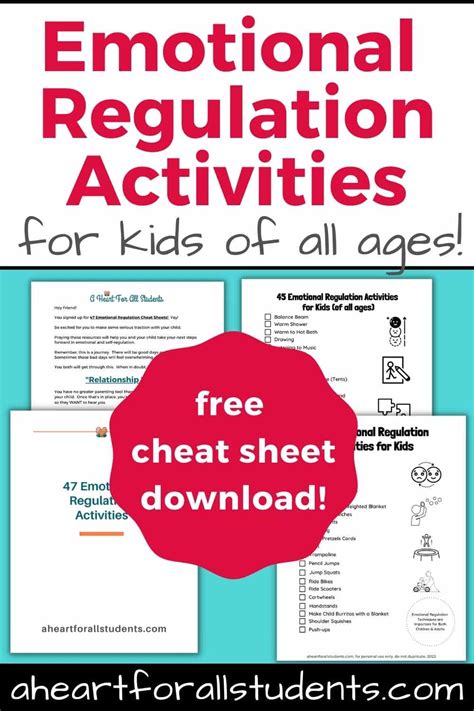 Printable Emotional Regulation Worksheets