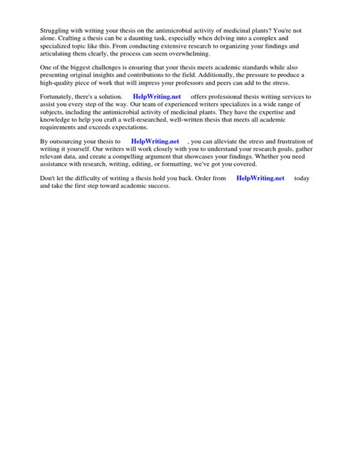 Antimicrobial Activity Of Medicinal Plants Thesis Pdf Antimicrobial Bacillus