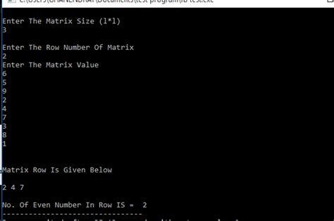 C Program To Find Maximum Even Number In Row In Matrix