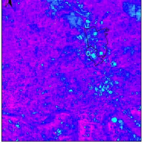 Map Of Land Surface Temperature Development Over London Derived From Download Scientific