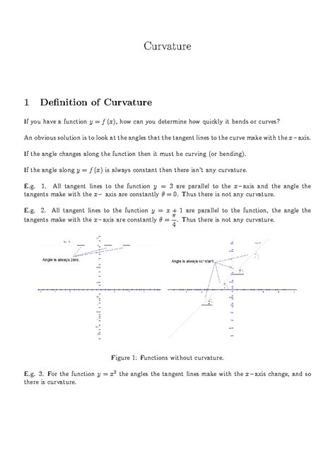 Curvature Lecture Notes Curvature 1 Definition Of Curvature If You