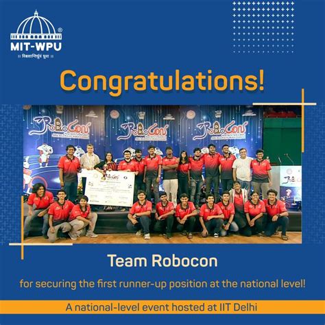 Mit Tech Team On Linkedin Robocon Mitwpu
