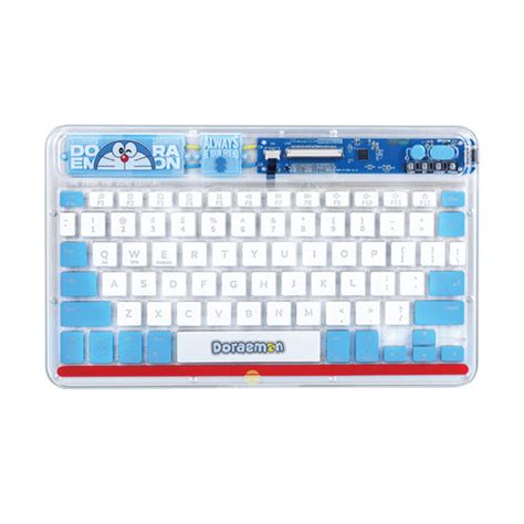 คีย์บอร์ดไร้สาย โดเรม่อน คีย์บอร์ด ลายน่ารัก Rock Doraemon Transpancy Keyboard