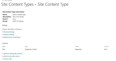 Content Types And Site Columns In Sharepoint Online Rishan Solutions