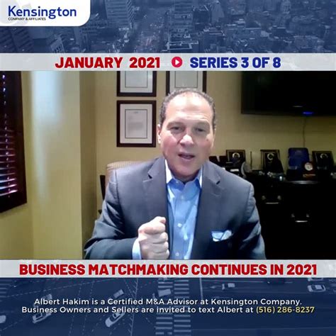 Albert Hakim On Linkedin Business Matchmaking Continues Into 2021 2021 Businessadvisors