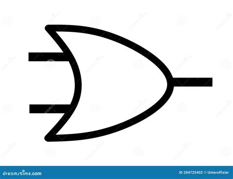 An Electrical Electronic Symbol Of An Or Logic Gate Used In Line Diagram White Backdrop Stock