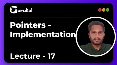 Lecture 17 Implementing Pointers C Programming By Girish Garg Youtube