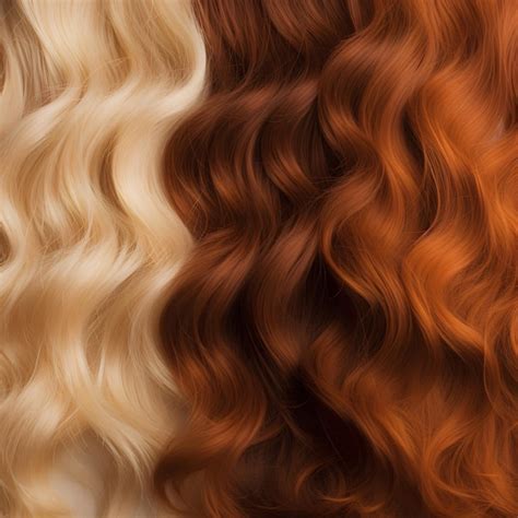 Premium Photo Hair Texture Patch Ombre Auburn And Blond Full Length
