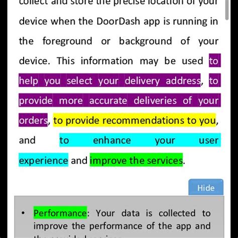 An Example Of Annotating A Privacy Statement Download Scientific Diagram