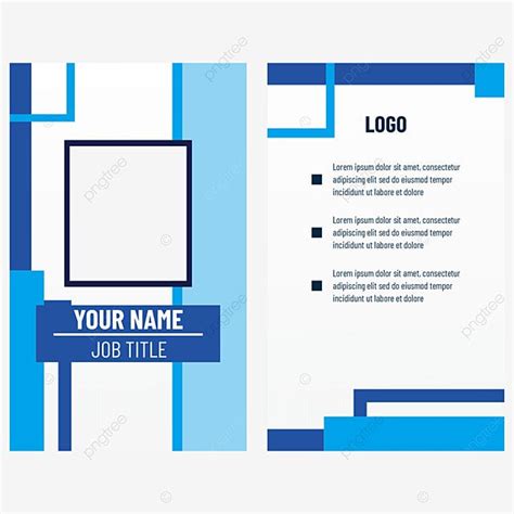 현대 사각형 파란색 신분증 디자인 매체 템플릿 Psd 다운로드 디자인 자료 다운로드