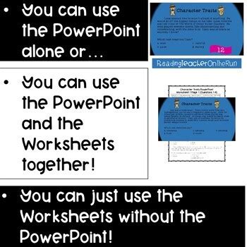 Character Traits PowerPoint By Reading Teacher On The Run TpT