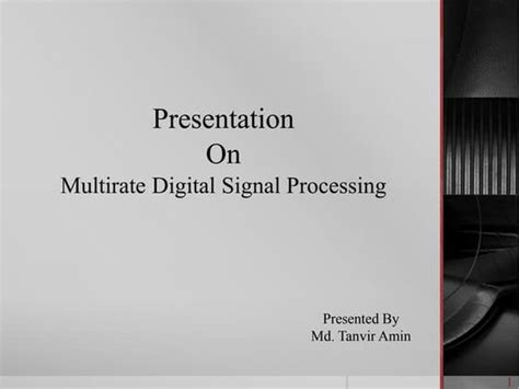 multirate digital signal processing ppsx digital audio computer