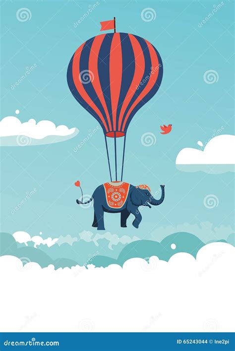 flying elephant stock vector illustration of adventure 65243044