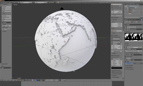 how can i displace earth continents on a uv sphere basics