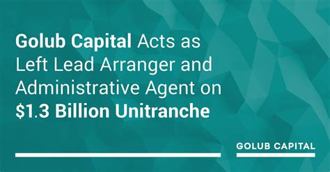 Daniel Colaizzi On Linkedin Golub Capital Acts As Left Lead Arranger