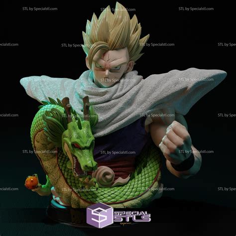 Gohan And Dragon Bust 3d Printing Figurine Specialstl