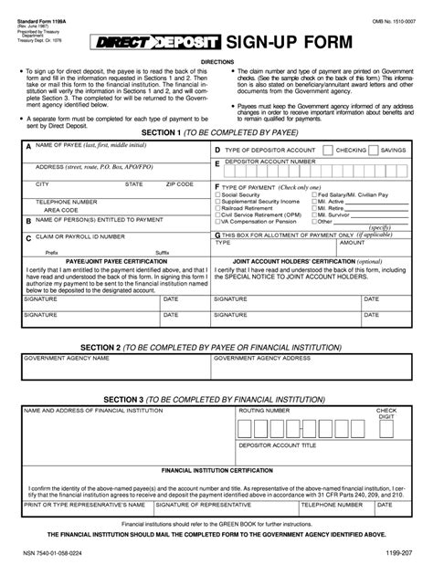 1987 Form Dol Sf 1199a Fill Online Printable Fillable Blank Pdffiller